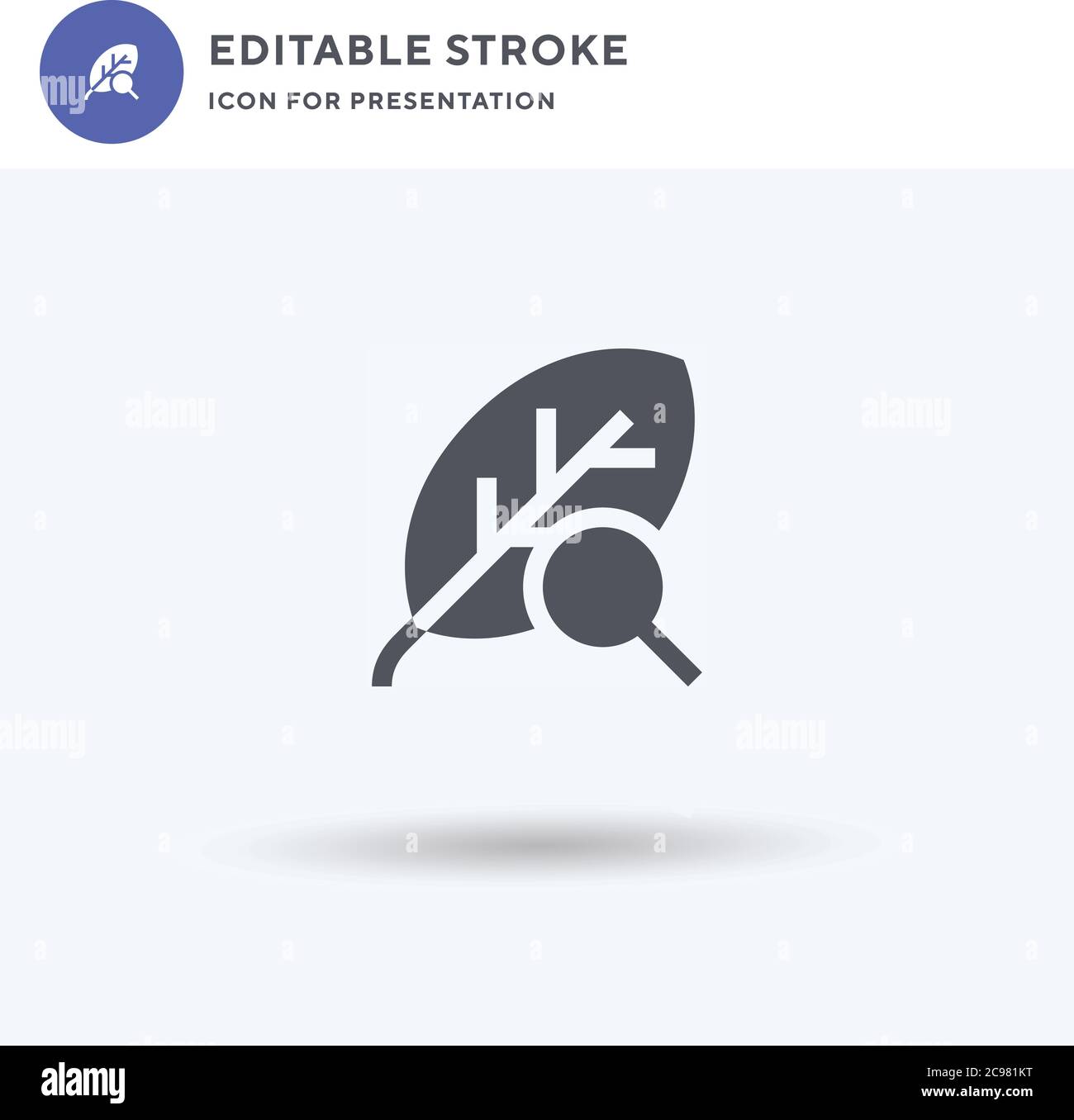 Leave icon vector, filled flat sign, solid pictogram isolated on white ...