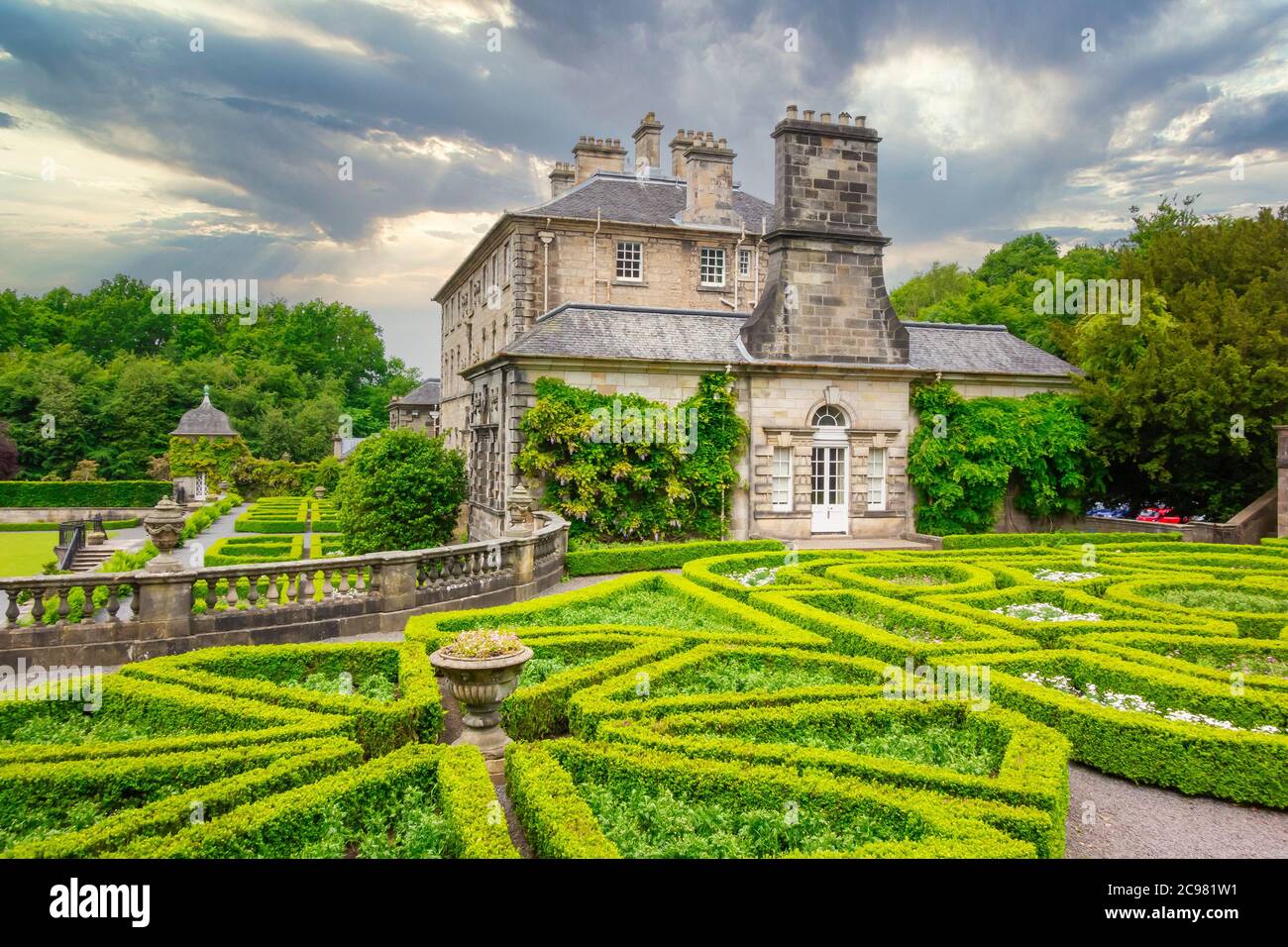 The east end of Pollok House with garden, the ancestral home of the ...
