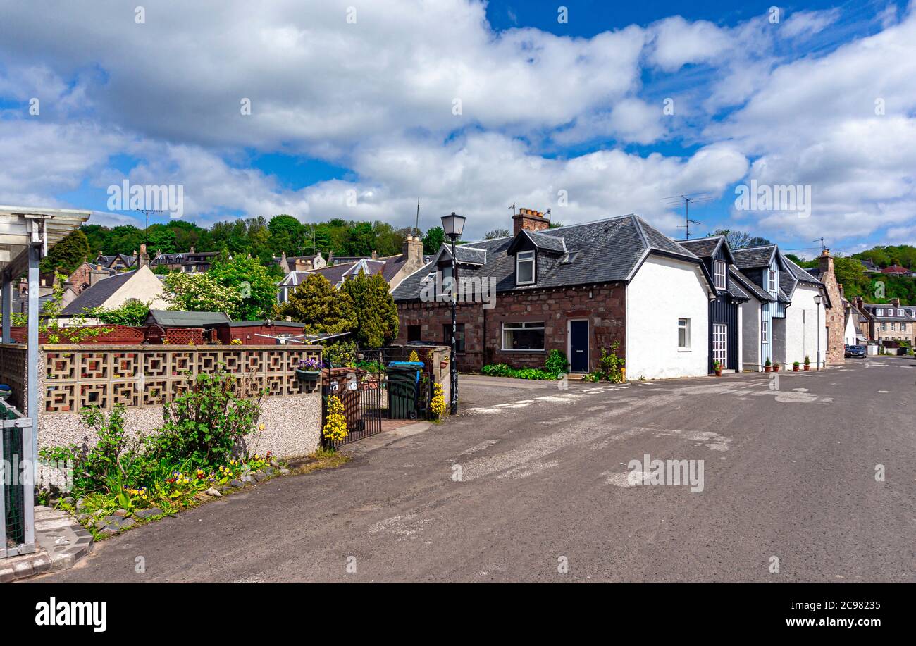Shore Street in the fishing village of Avoch on the Black Isle Highland ...