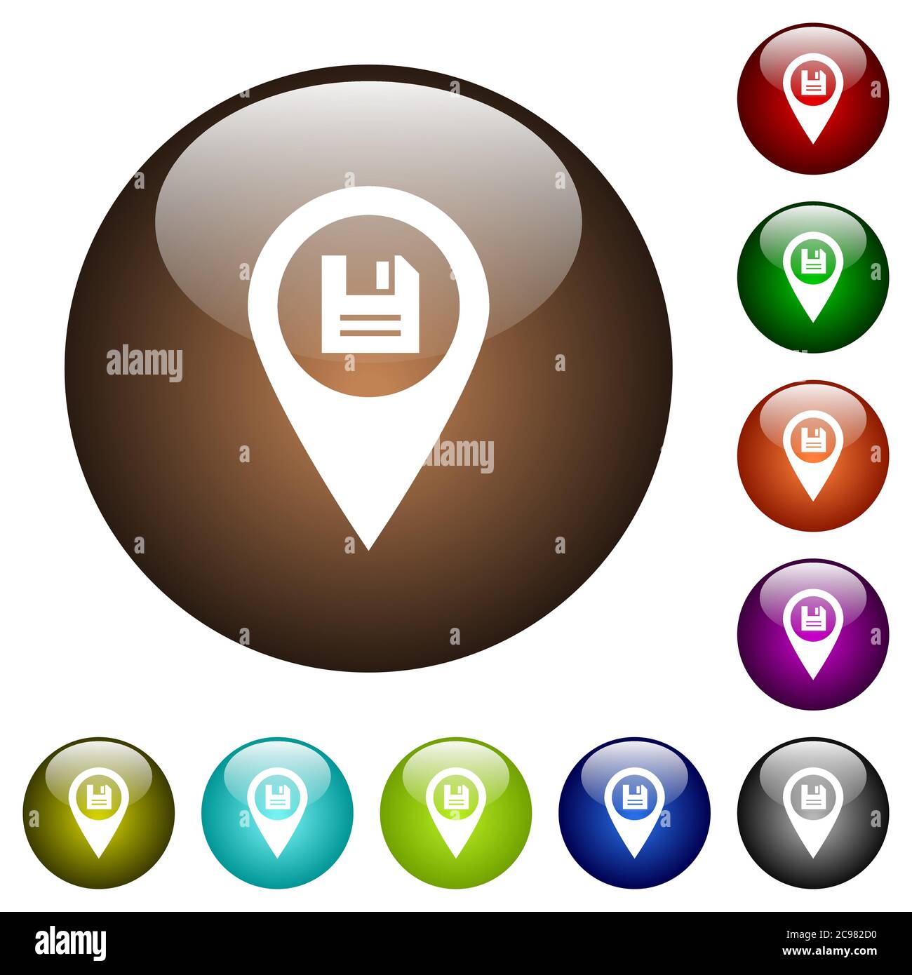 Save GPS map location white icons on round color glass buttons Stock ... Save GPS map location white icons on round color glass buttons Stock ...