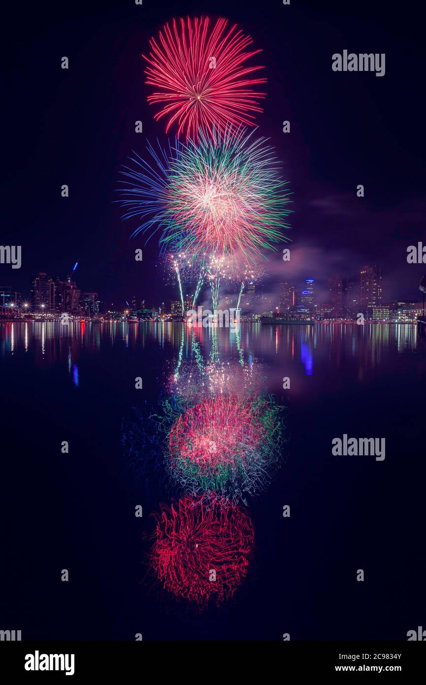Winter Fireworks at Docklands, Melbourne Stock Photo - Alamy