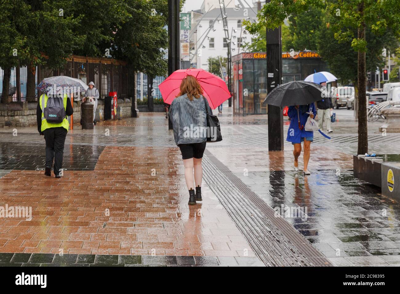 Cork, Ireland. 29th July, 2020. Heavy Rain in Cork City. There was a ...