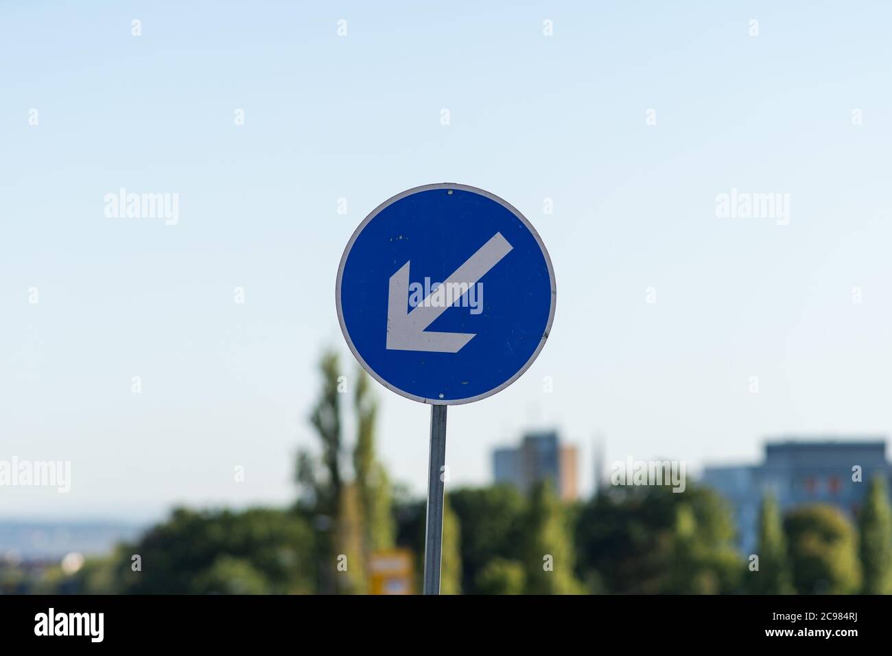 Keep Left Road Sign High Resolution Stock Photography and Images - Alamy