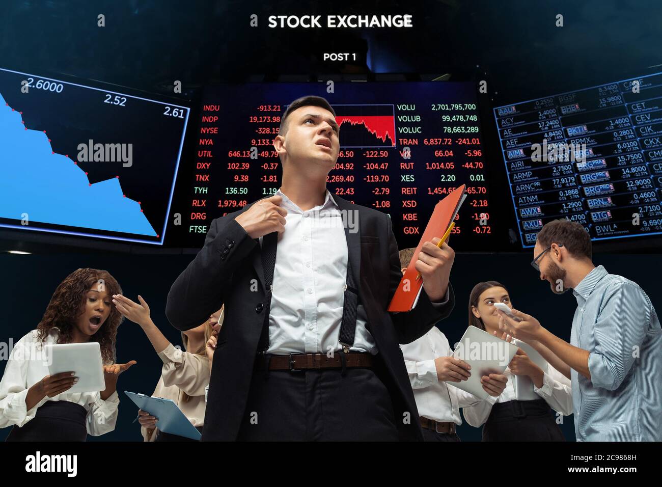 Stock market trader nervous hi-res stock photography and images - Alamy