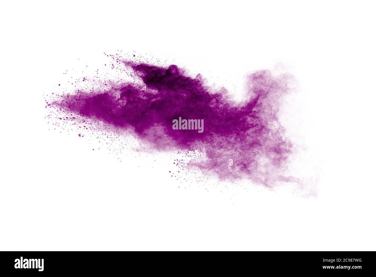 Pink powder explosion.Closeup of Pink dust particle explosion isolated ...