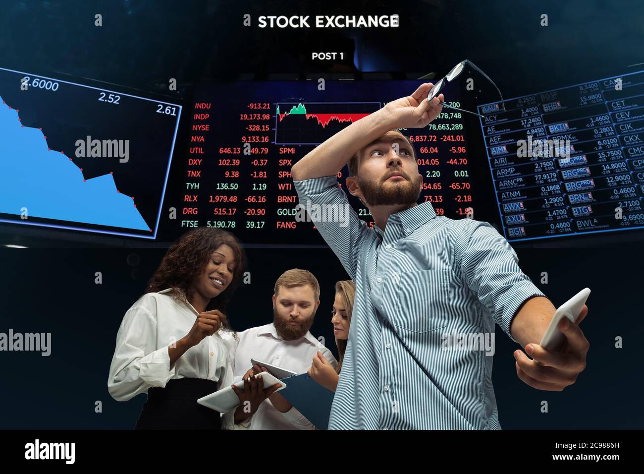 Stock market trader nervous hi-res stock photography and images - Alamy