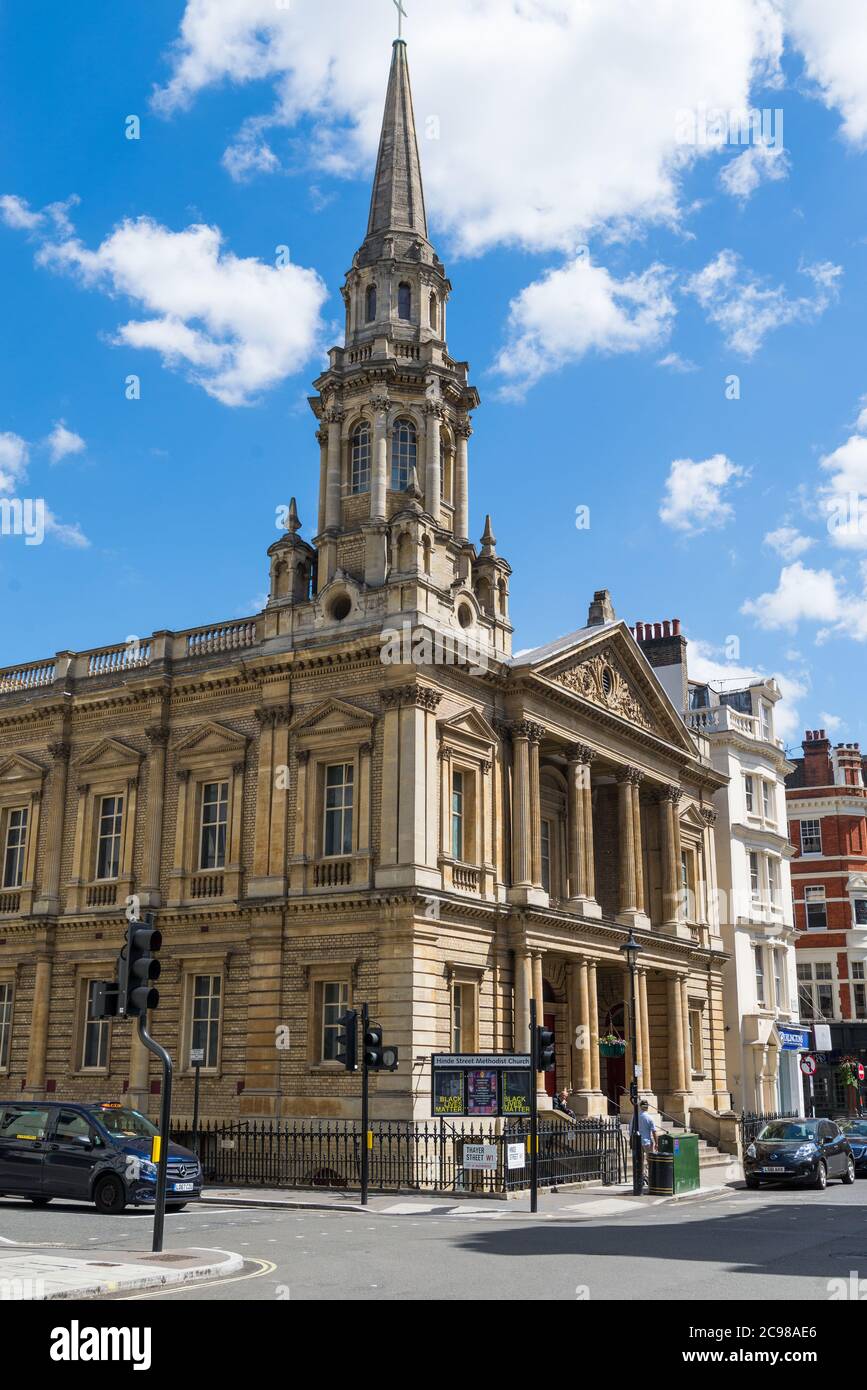 Hinde Street Methodist Church standing at the corner of Hinde Street ...