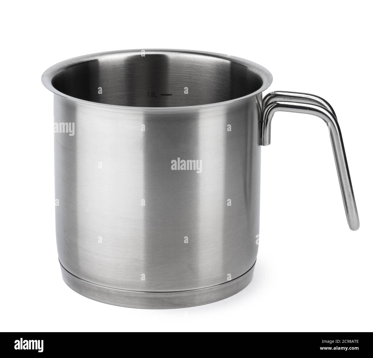Stainless steel milk boiler jug isolated on white Stock Photo - Alamy