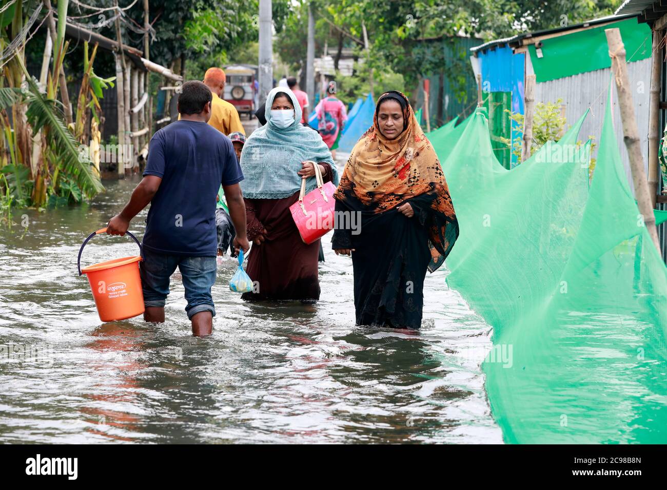 Dhaka, Bangladesh - July 29, 2020: The road that leads to Fakirkhali ...