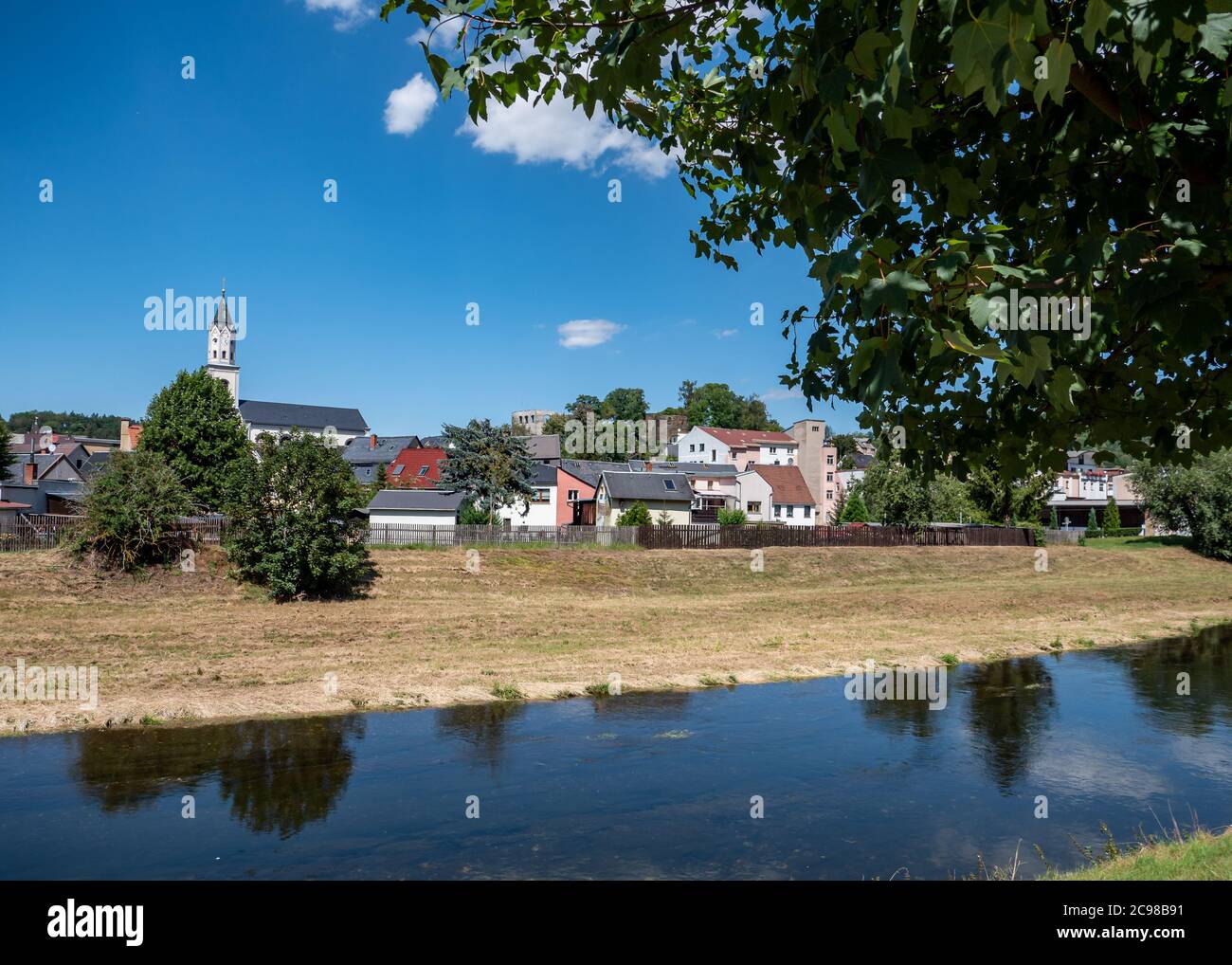 white elster river elsterberg east germany Stock Photo - Alamy