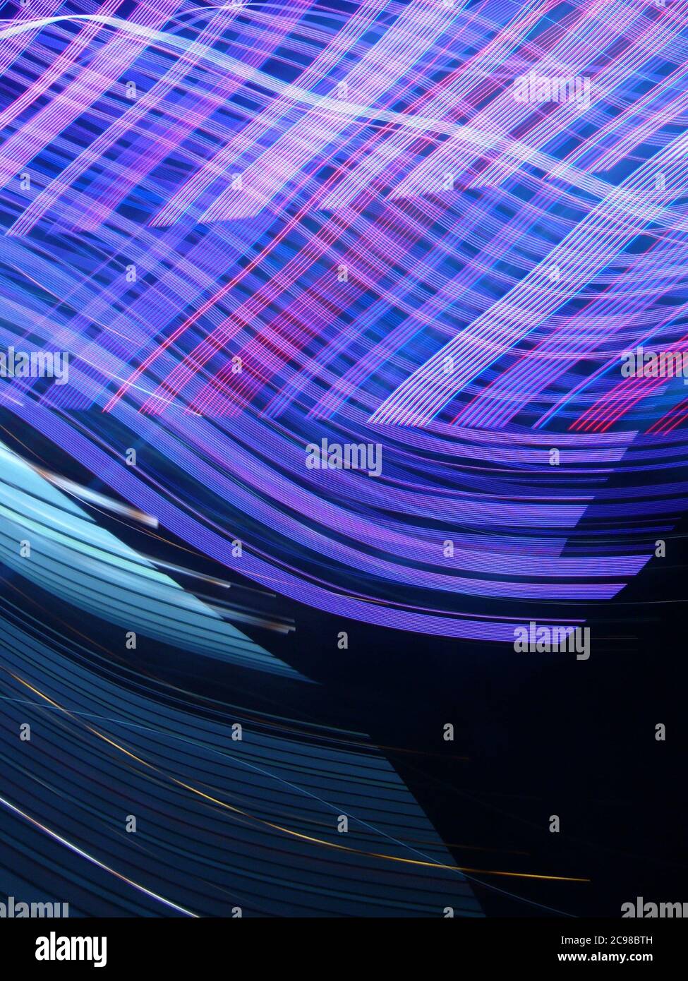 Vertical illustration of Interleaving ray trace rhythm - perfect for a ...