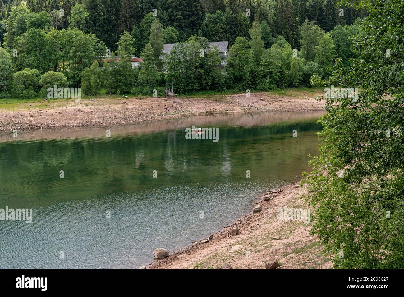 The lake at the Nagold Dam (Nagoldtalsperre, also Erzgrube) in the ...