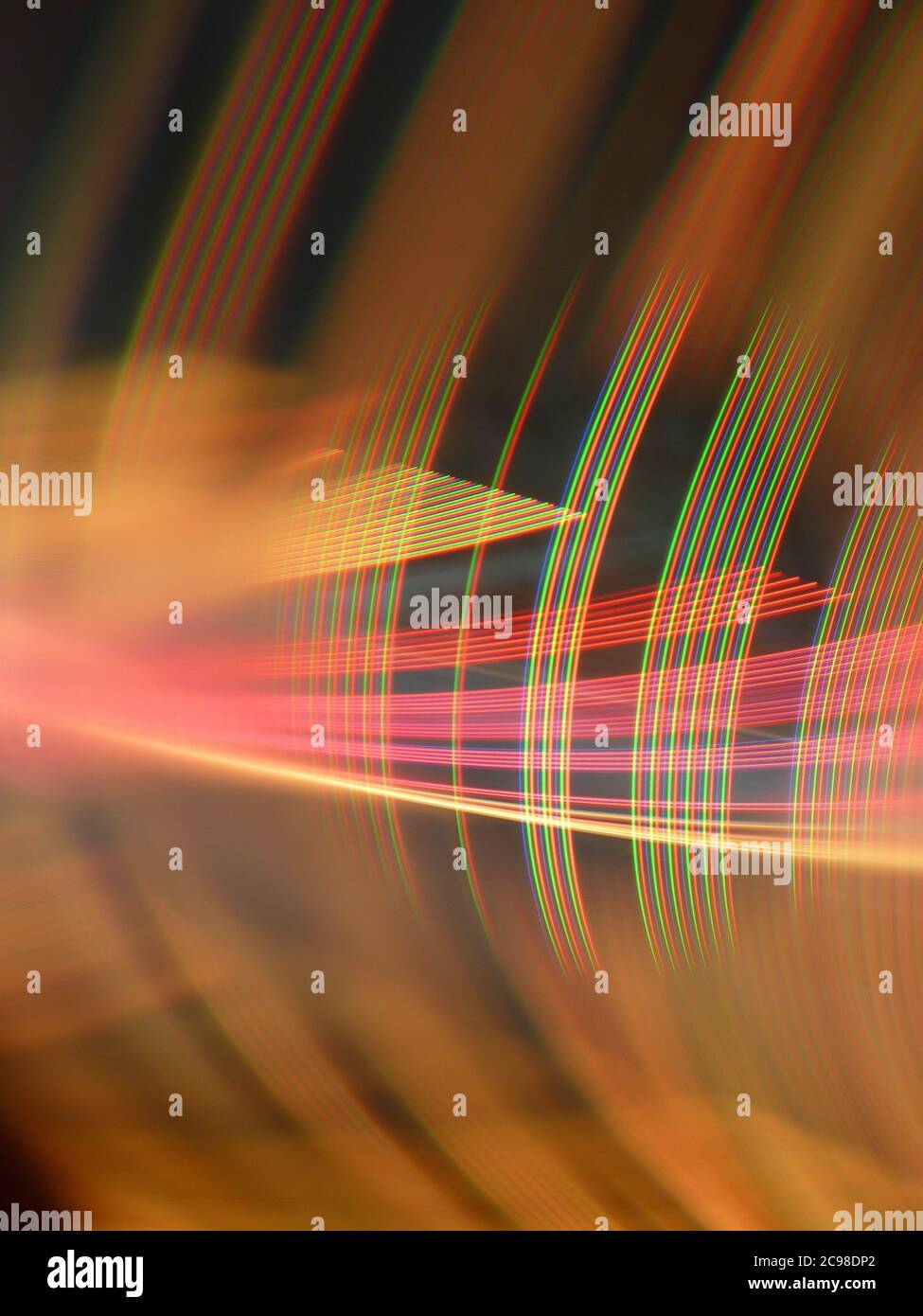 Vertical illustration of incredible light layers with a virtual space ...