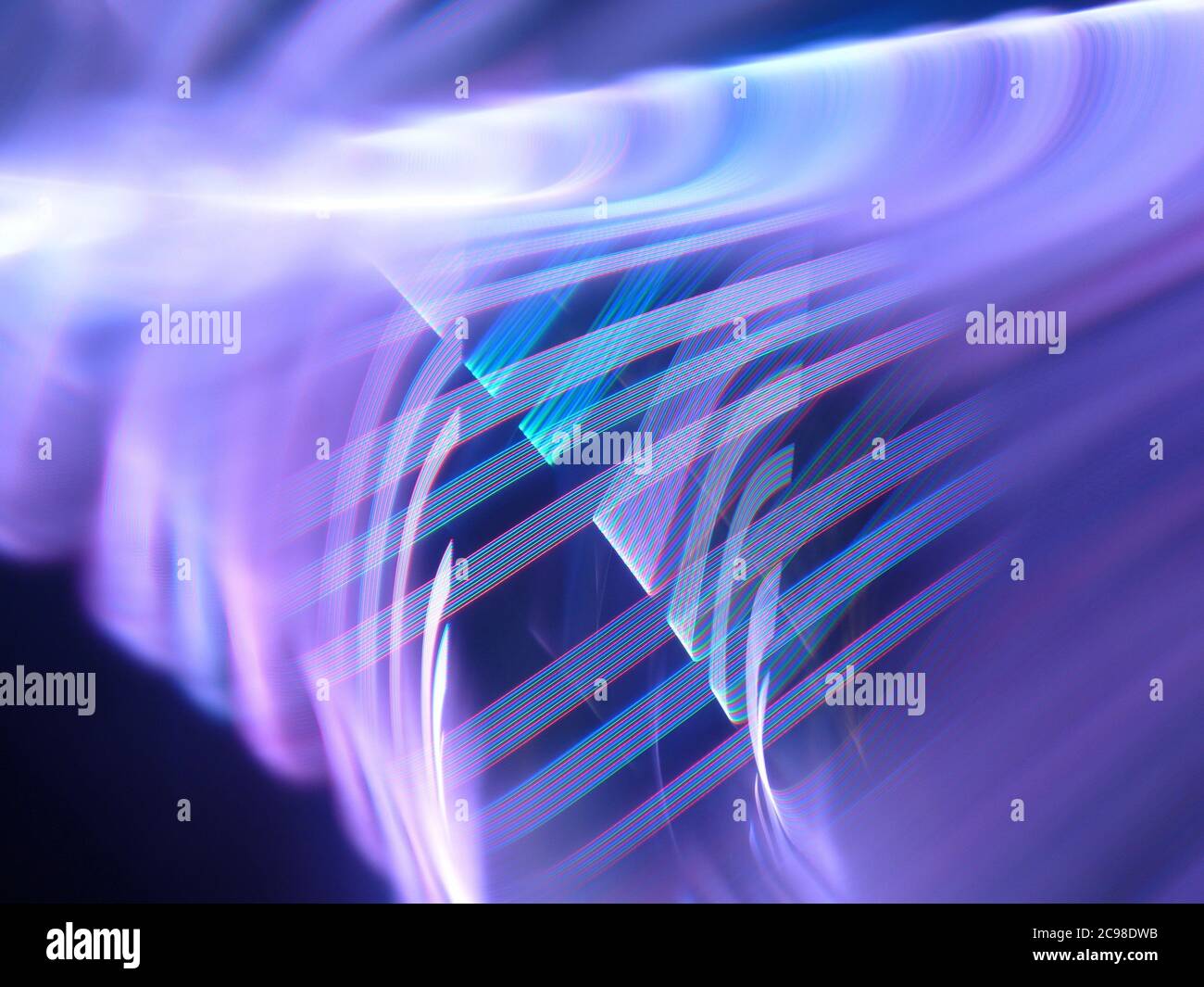 Illustration of incredible light layers with a virtual space structure ...