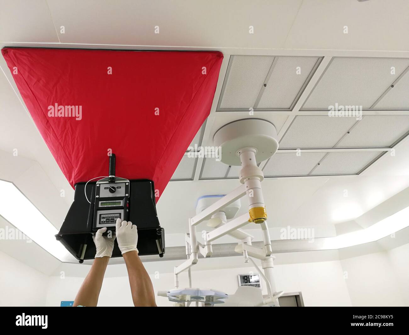 Air flow test for VAV ( Variable Air Volume) and calculating air change ...