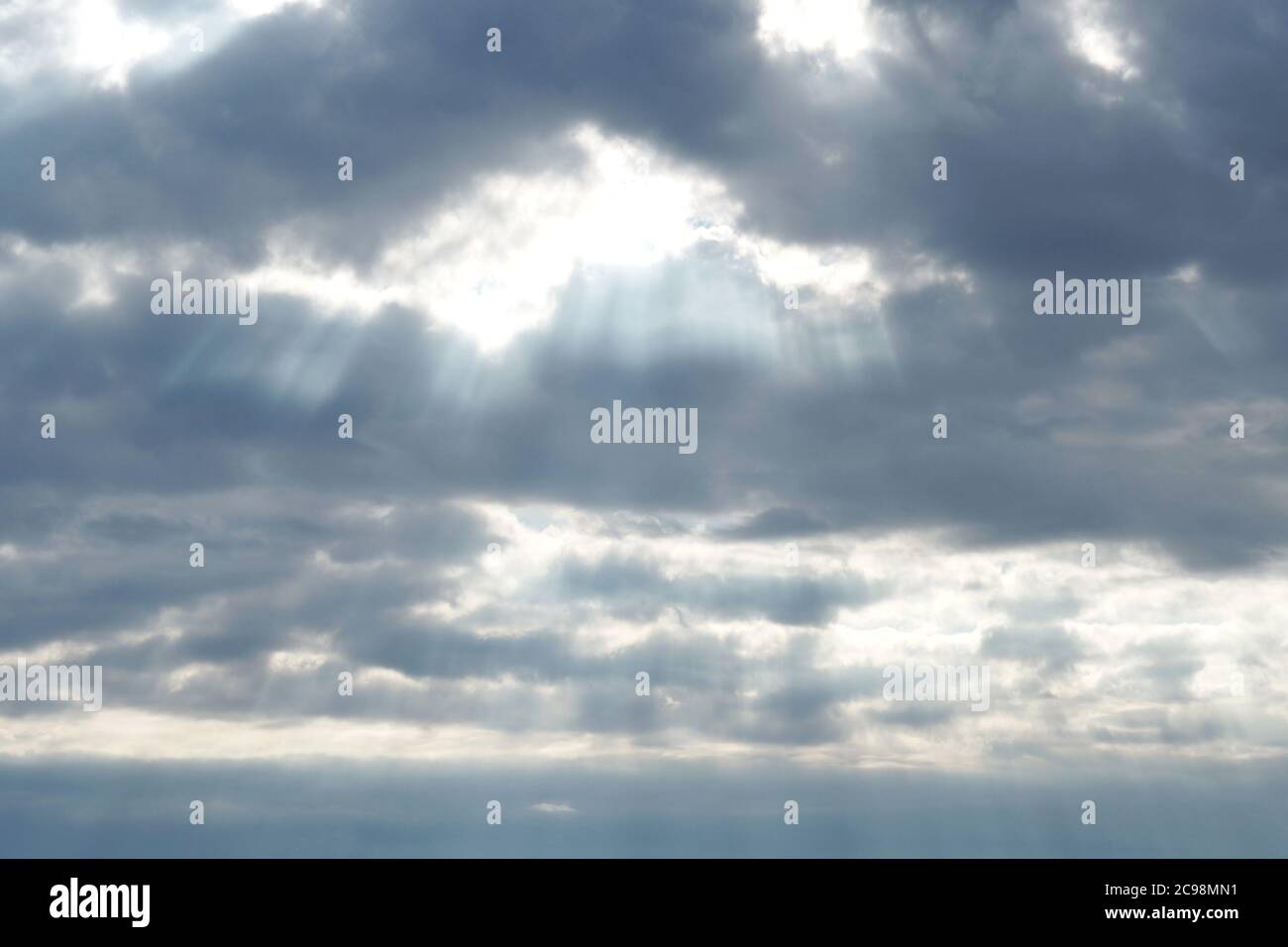 Light passing through the clouds - Natural light after rainfall Stock ...
