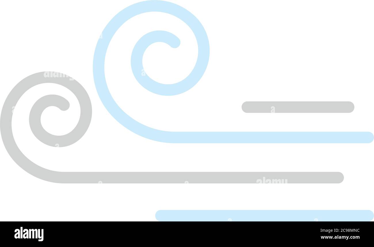 weather concept, wind icon over white background, flat style, vector ...