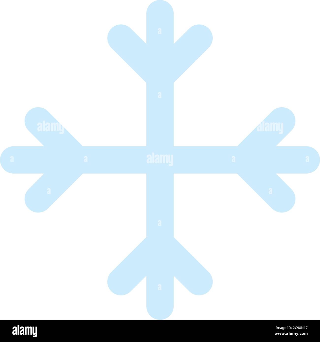 weather concept, snowflake icon over white background, flat style ...