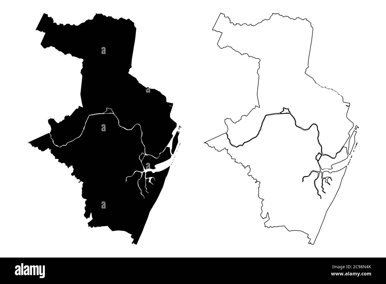 Recife map hi-res stock photography and images - Alamy