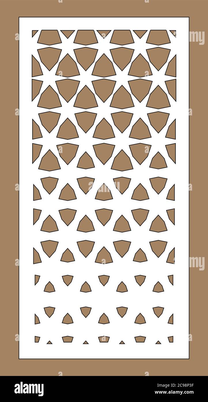 Arabesque vector gradient panel. Laser cutting. Template for interior ...