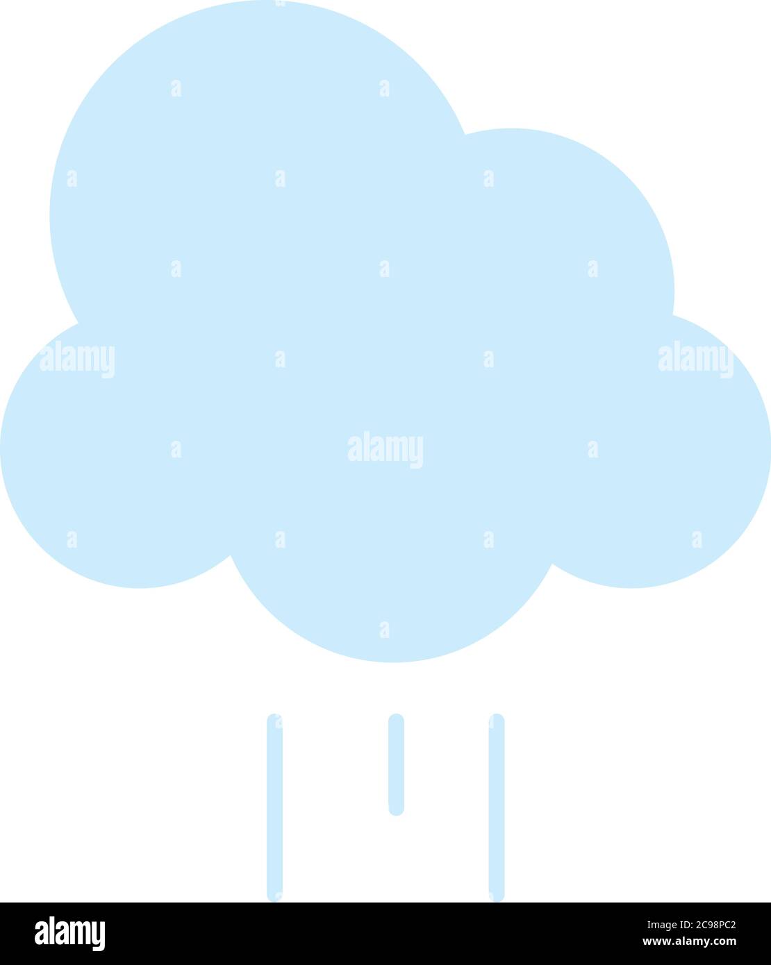 cloud icon over white background, flat style, vector illustration Stock ...