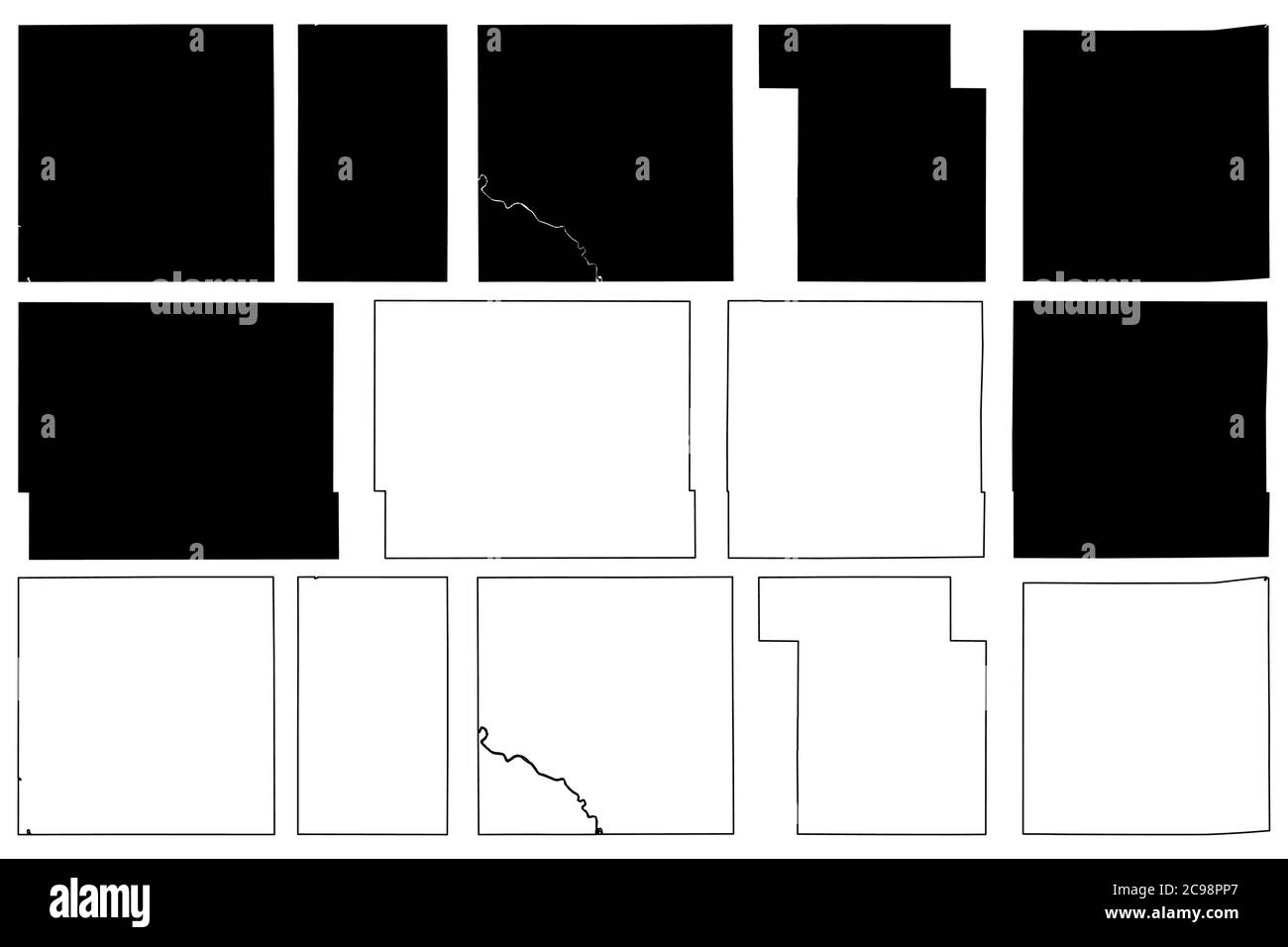 Kossuth county map Black and White Stock Photos & Images - Alamy
