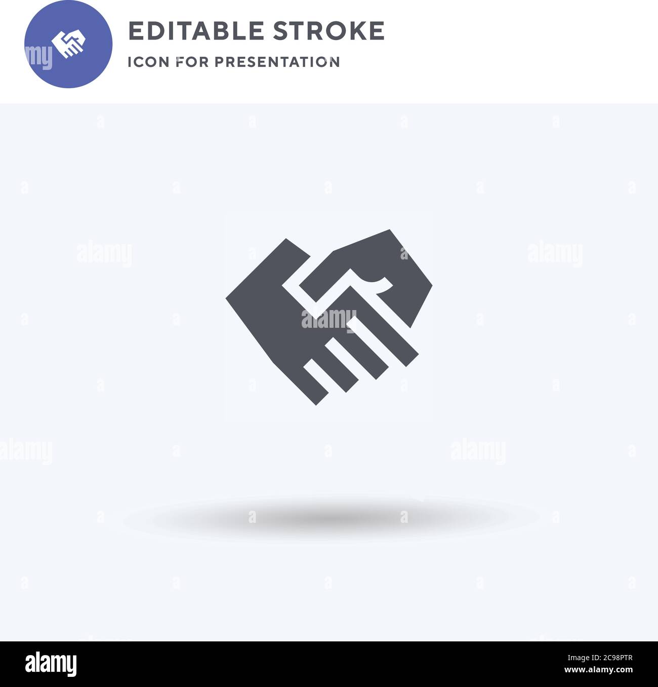 Shake Hands icon vector, filled flat sign, solid pictogram isolated on ...