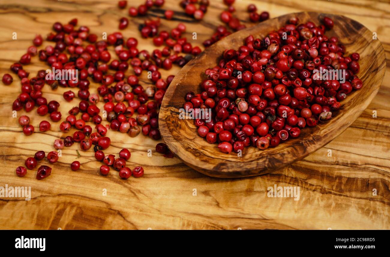 Red Pepper from the brazilian Schinus Terebinthifolia Tree Stock Photo ...