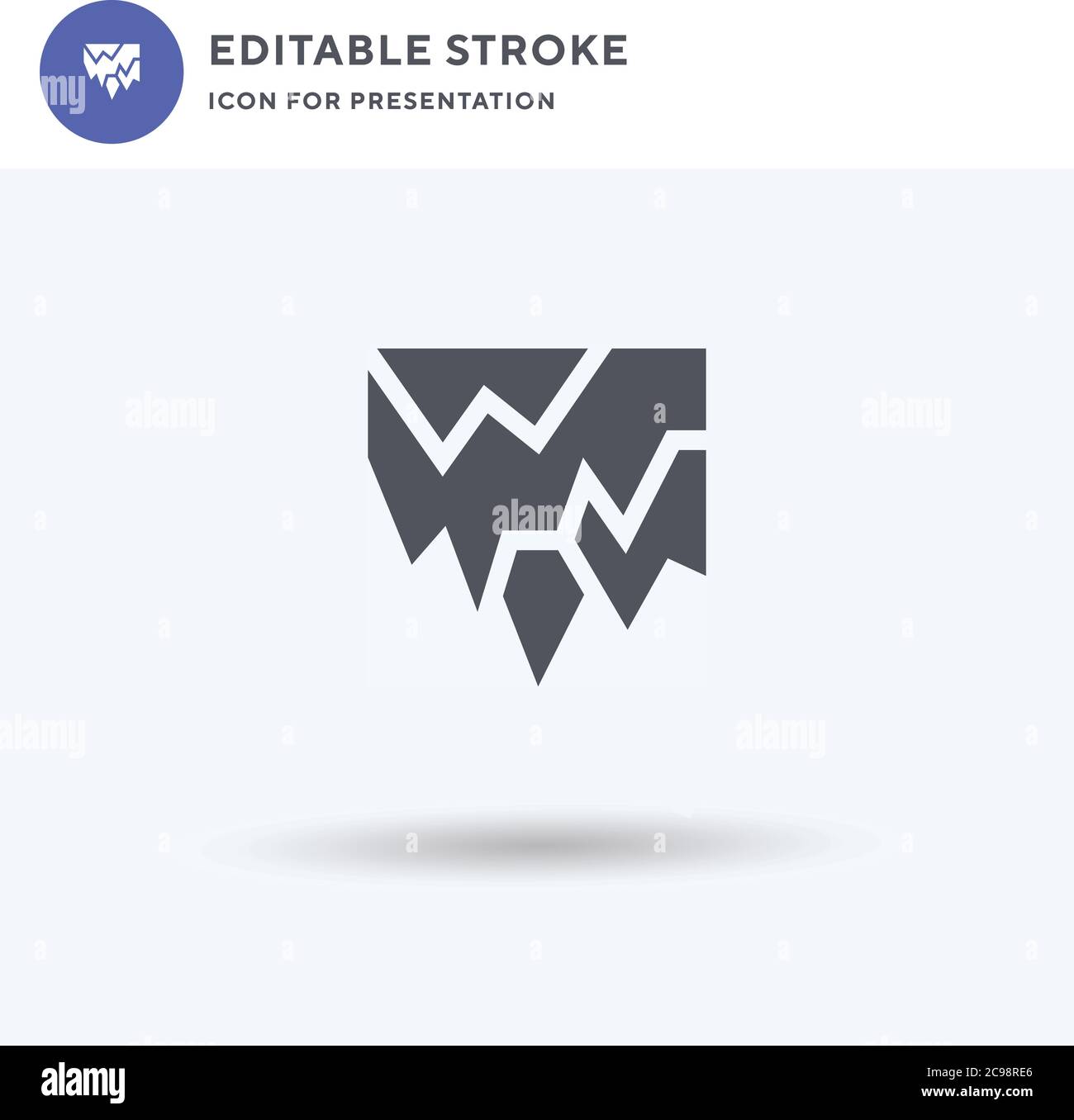 Stalactite icon vector, filled flat sign, solid pictogram isolated on ...