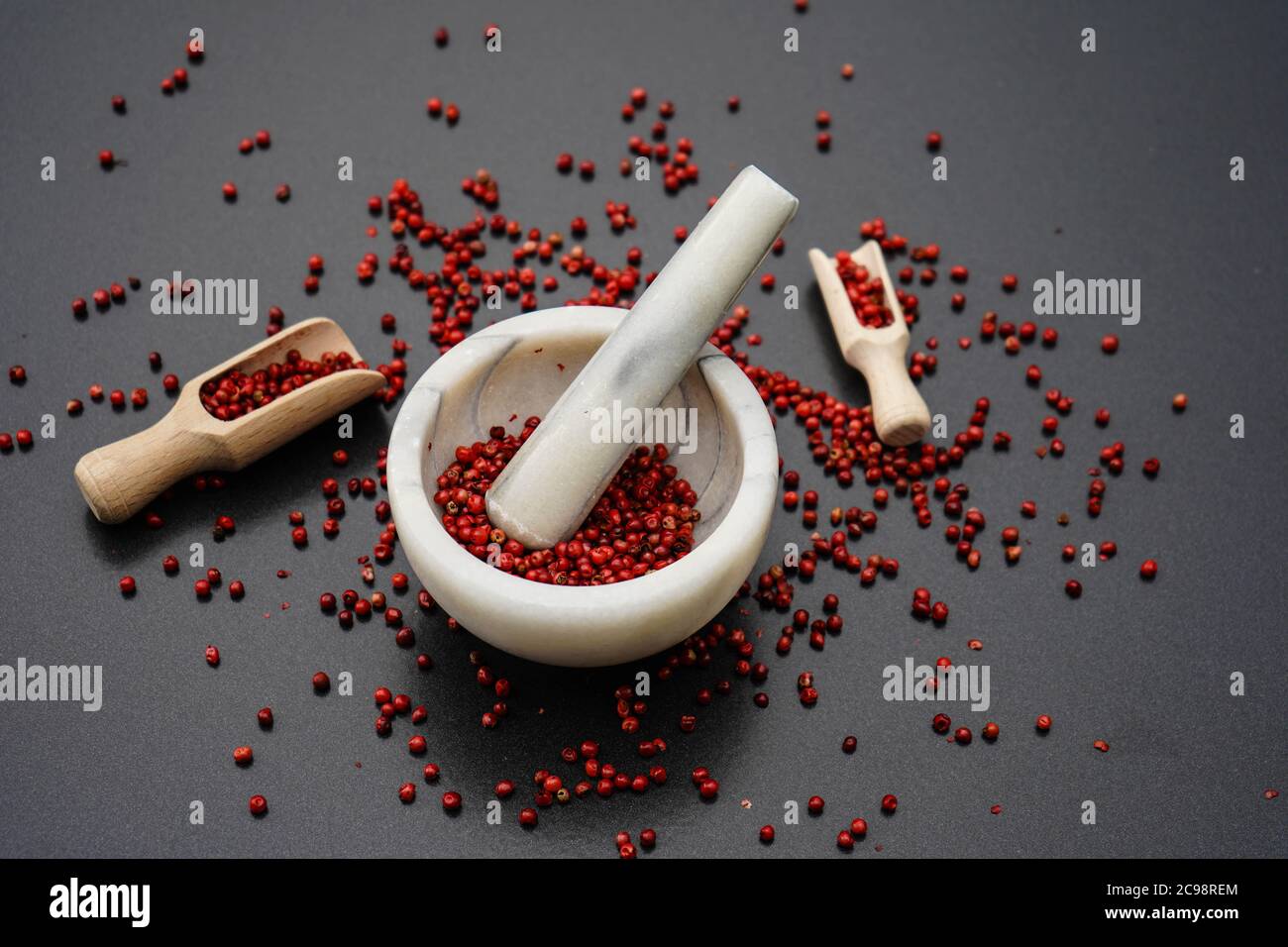 Red Pepper from the brazilian Schinus Terebinthifolia Tree Stock Photo ...