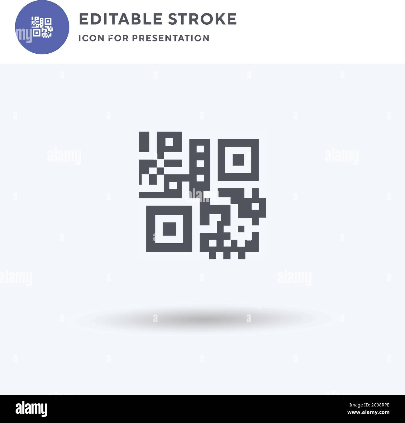 Barcode icon vector, filled flat sign, solid pictogram isolated on ...