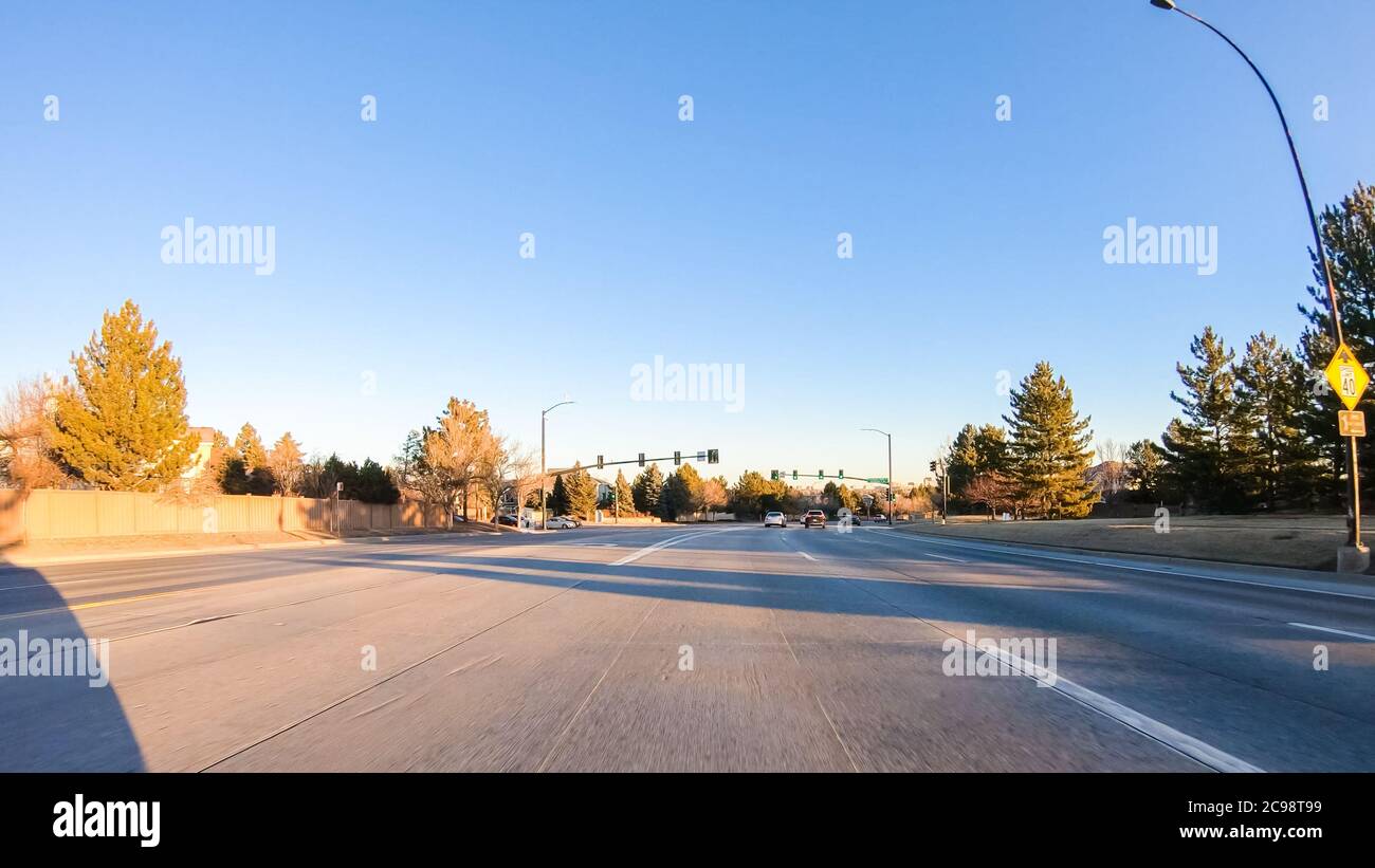 Driving on typical paved roads hi-res stock photography and images - Alamy