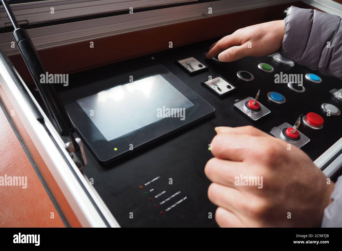Control panel in one of the cable cars Stock Photo - Alamy