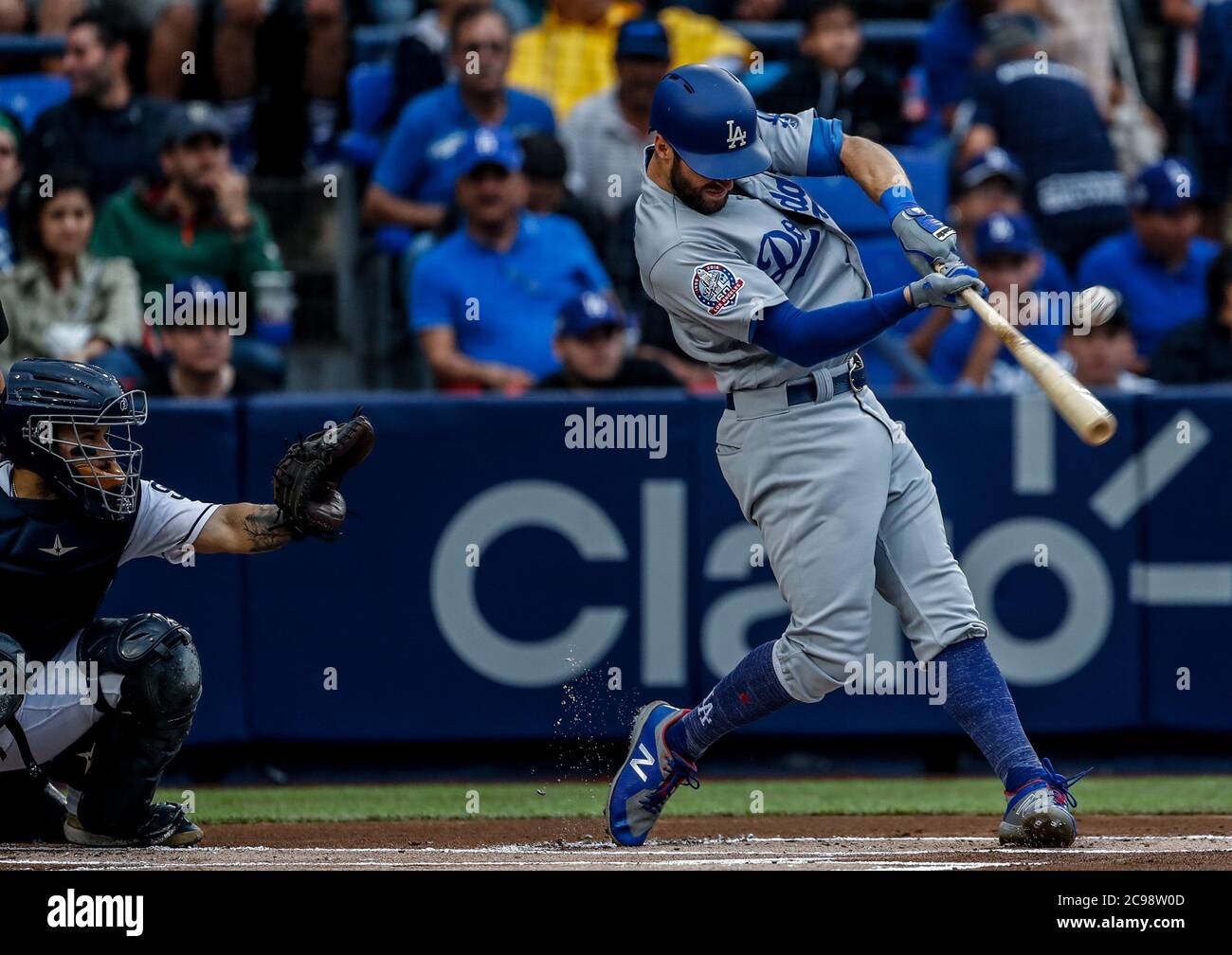 Chris Taylor.Baseball action during the Los Angeles Dodgers game ...