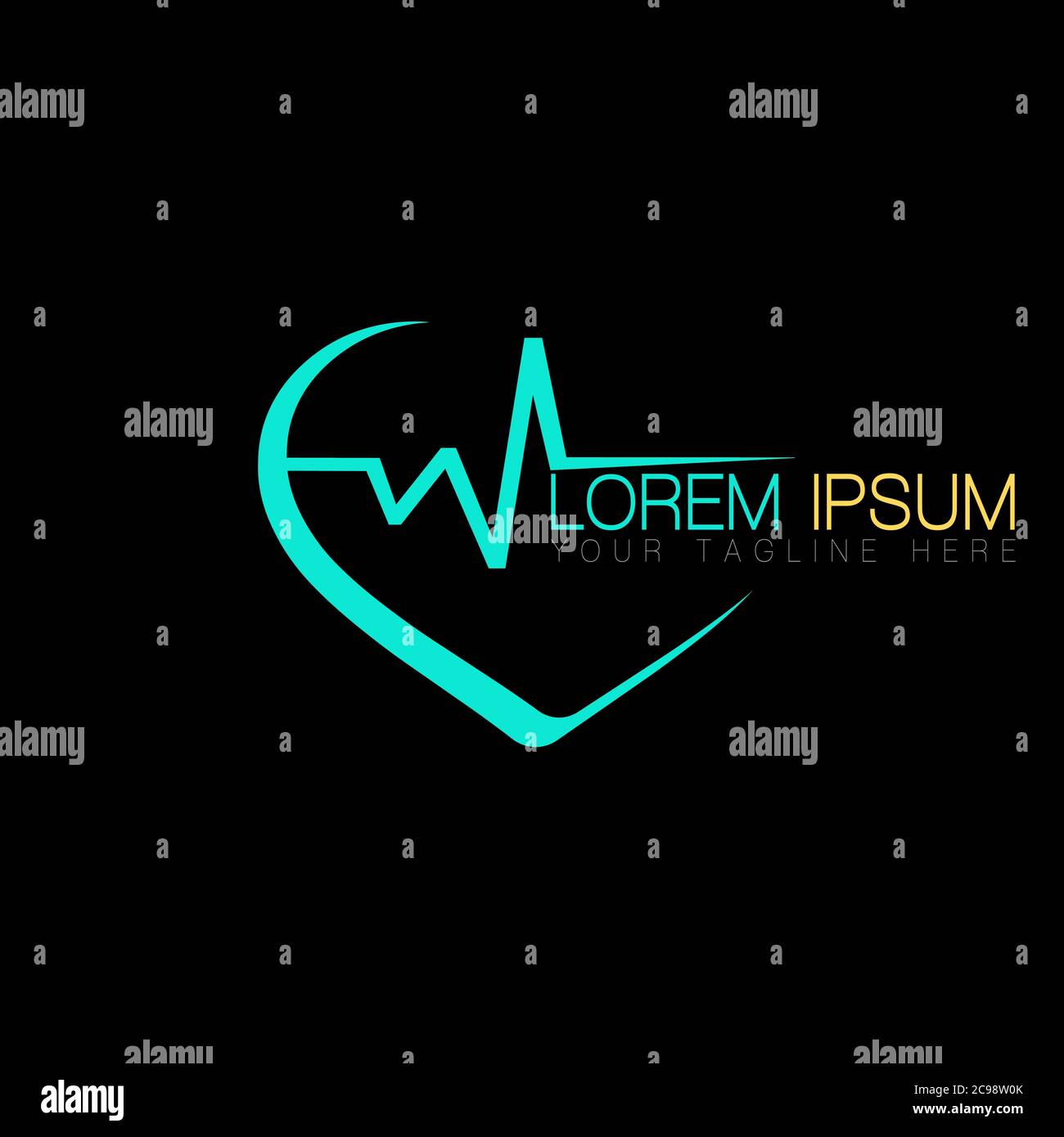 cardiology doctor illustration vector logo design for medical and ...