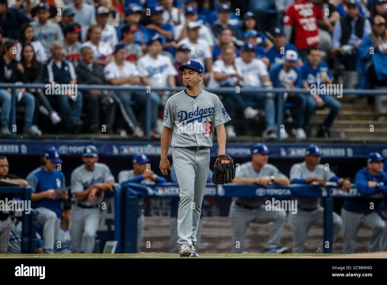 Kenta Maeda.Baseball action during the Los Angeles Dodgers game against ...