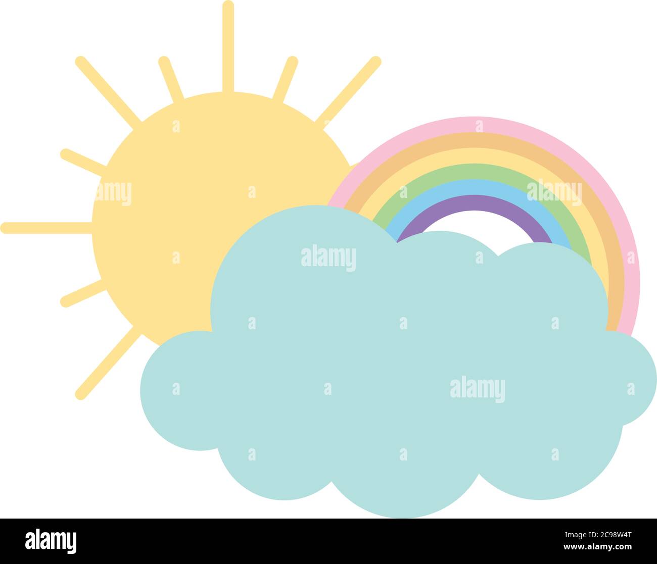 Sun Cloud Rainbow Clipart