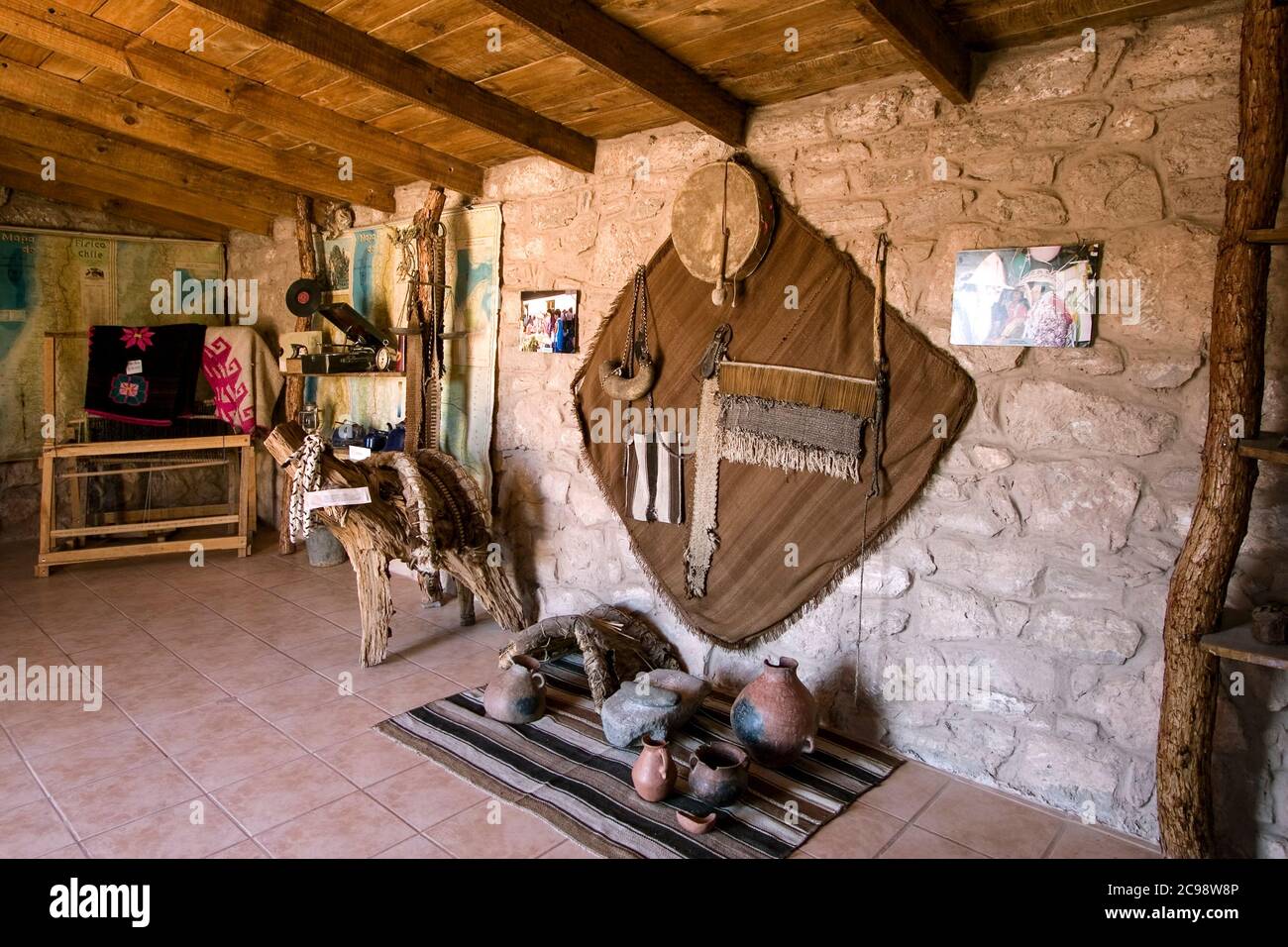 Museum, Pukara de Lasana, near Chiu Chiu (Calama area), Chile Stock ...