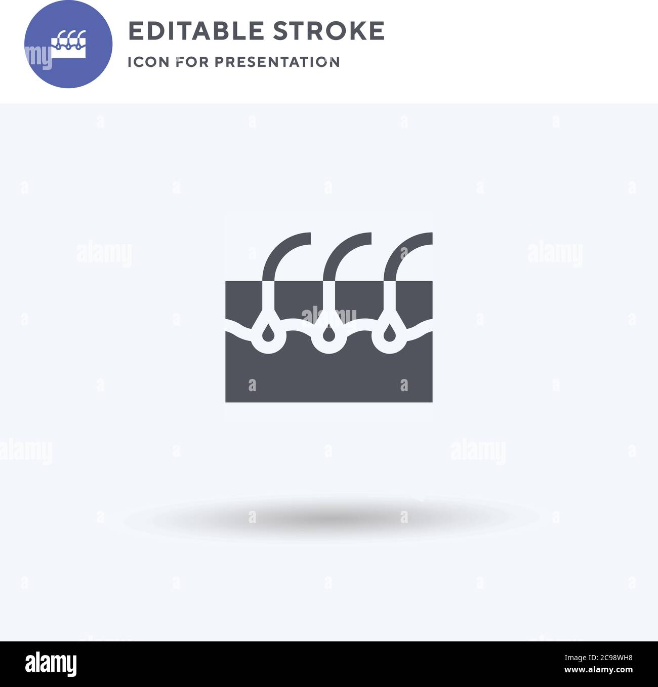 Epidermis icon vector, filled flat sign, solid pictogram isolated on ...