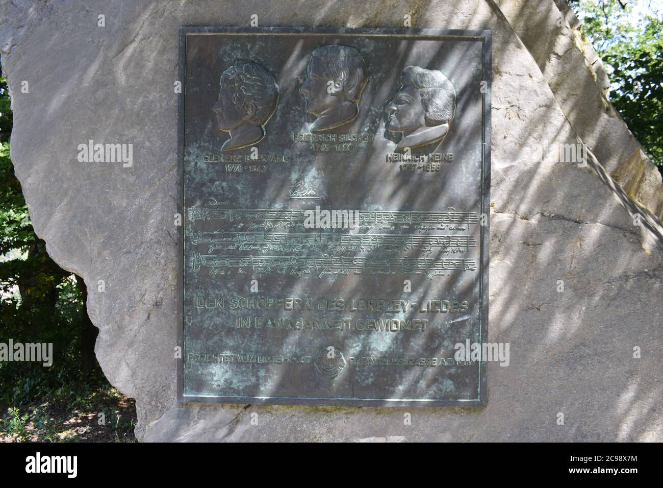 remembering the composers and writers of the Loreley legend Stock Photo ...
