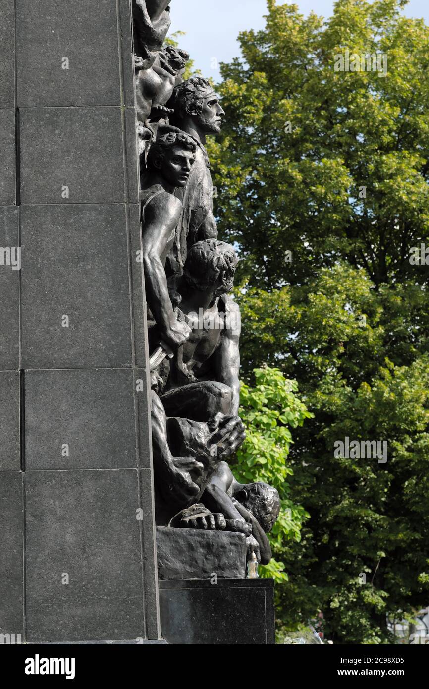 Warsaw Poland the Heroes of the Ghetto memorial monument honours the ...