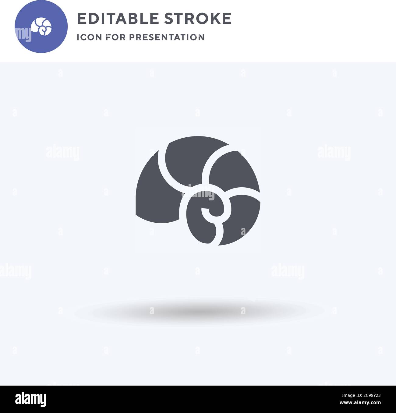 Sea Snail icon vector, filled flat sign, solid pictogram isolated on ...