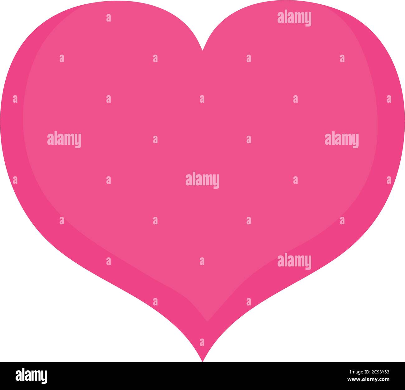 love heart romantic passion feeling cartoon isolated icon design vector ...