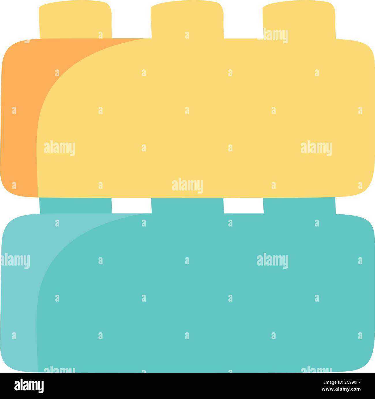 kids toys construction block cartoon isolated icon design white ...