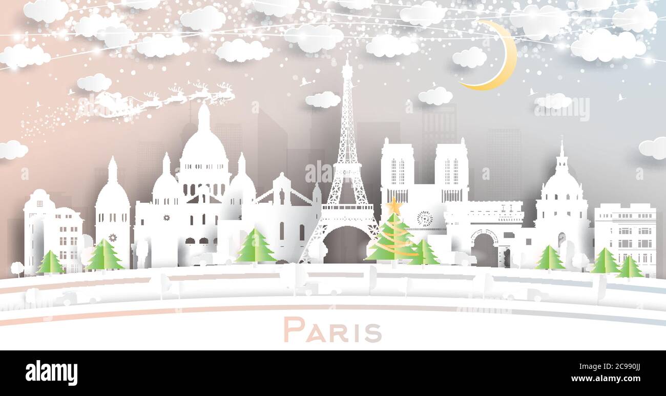 France city snow Stock Vector Images - Alamy
