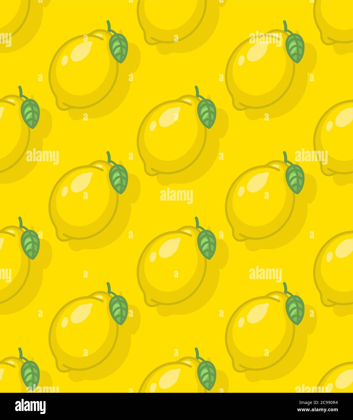 Lemon pattern seamless. Yellow fruit background. Baby fabric texture ...