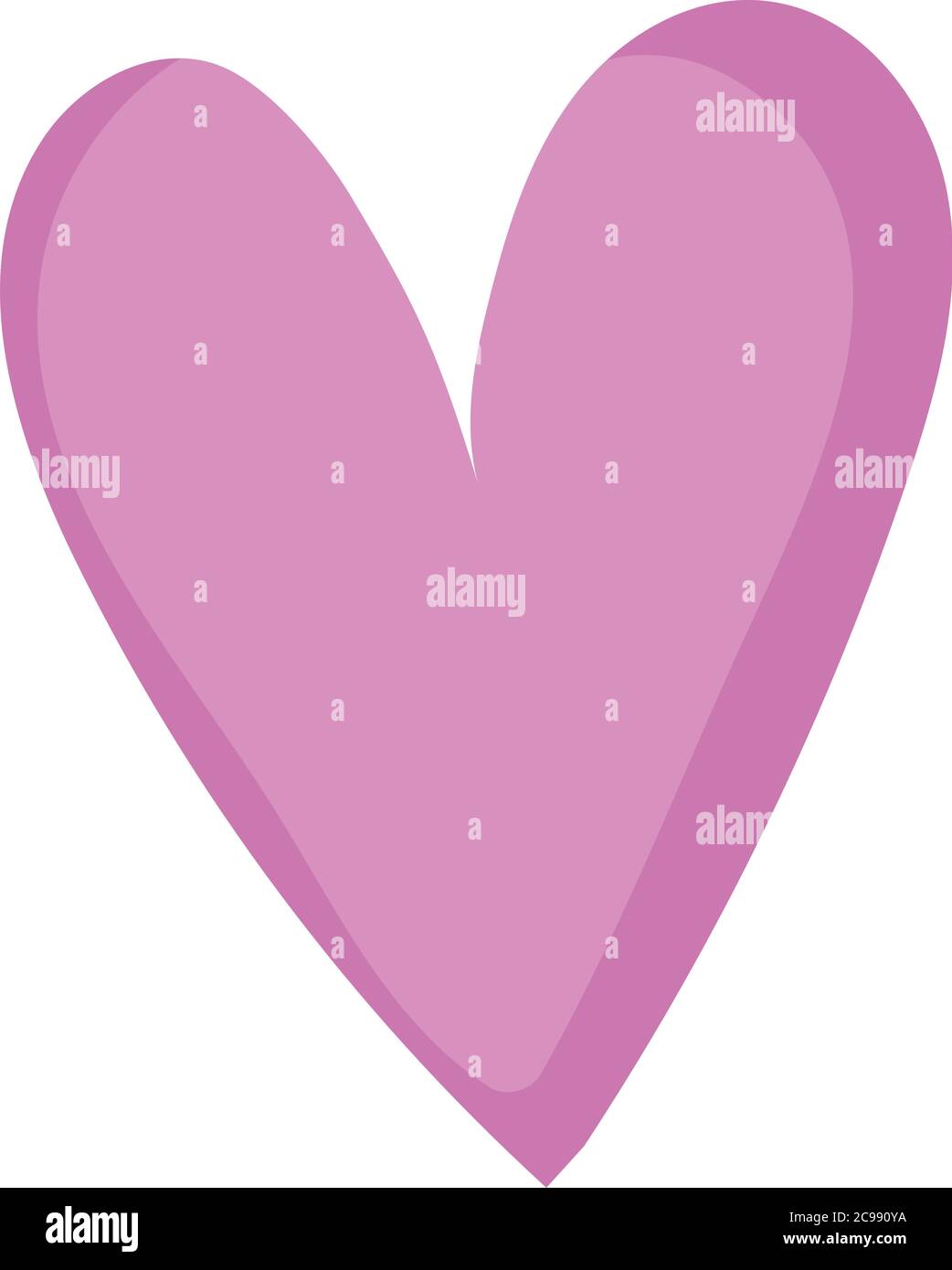 love heart romantic passion feeling cartoon isolated icon design vector ...
