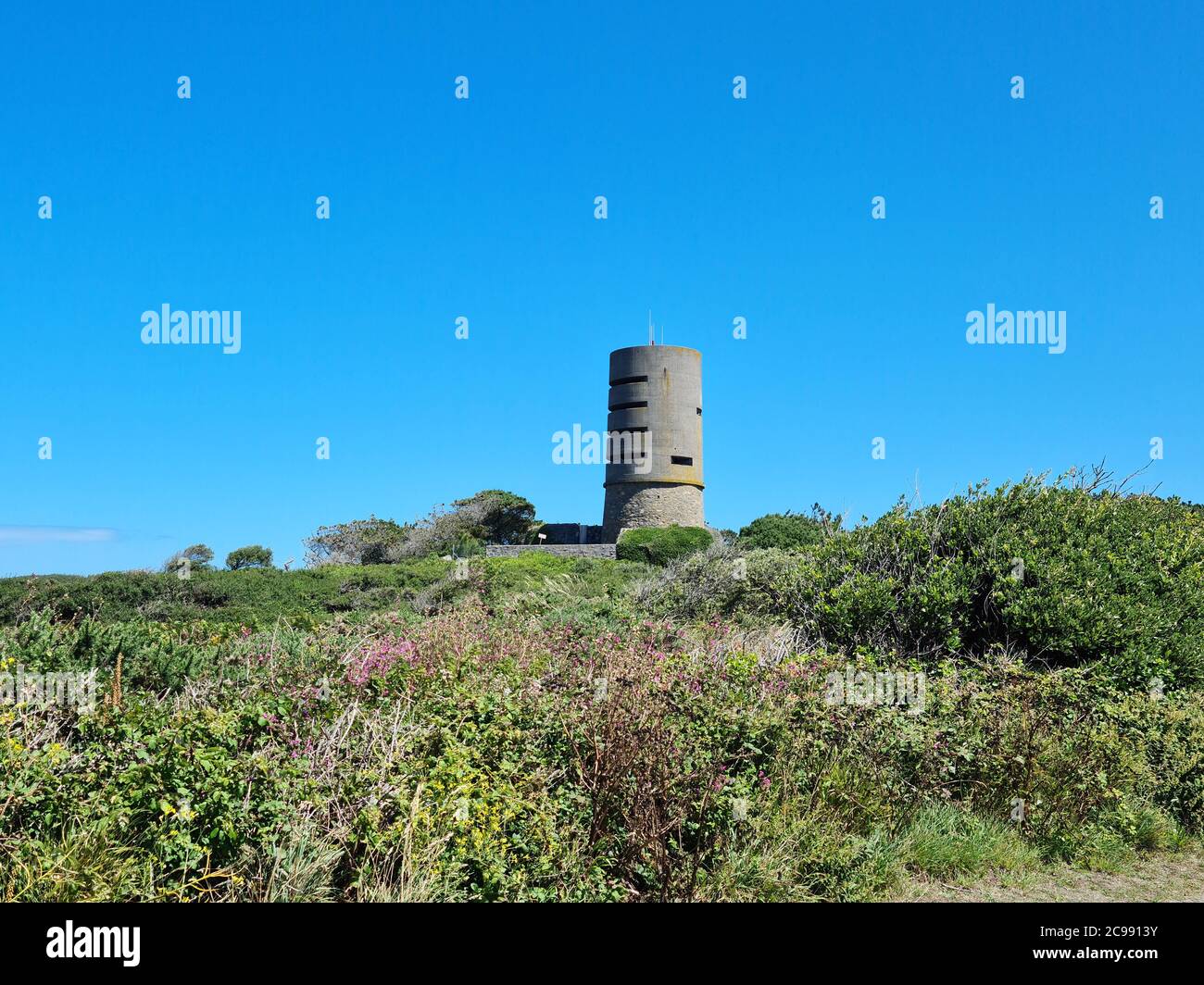 L'Erée Headland, Loophole Tower, Guernsey Channel Islands Stock Photo ...