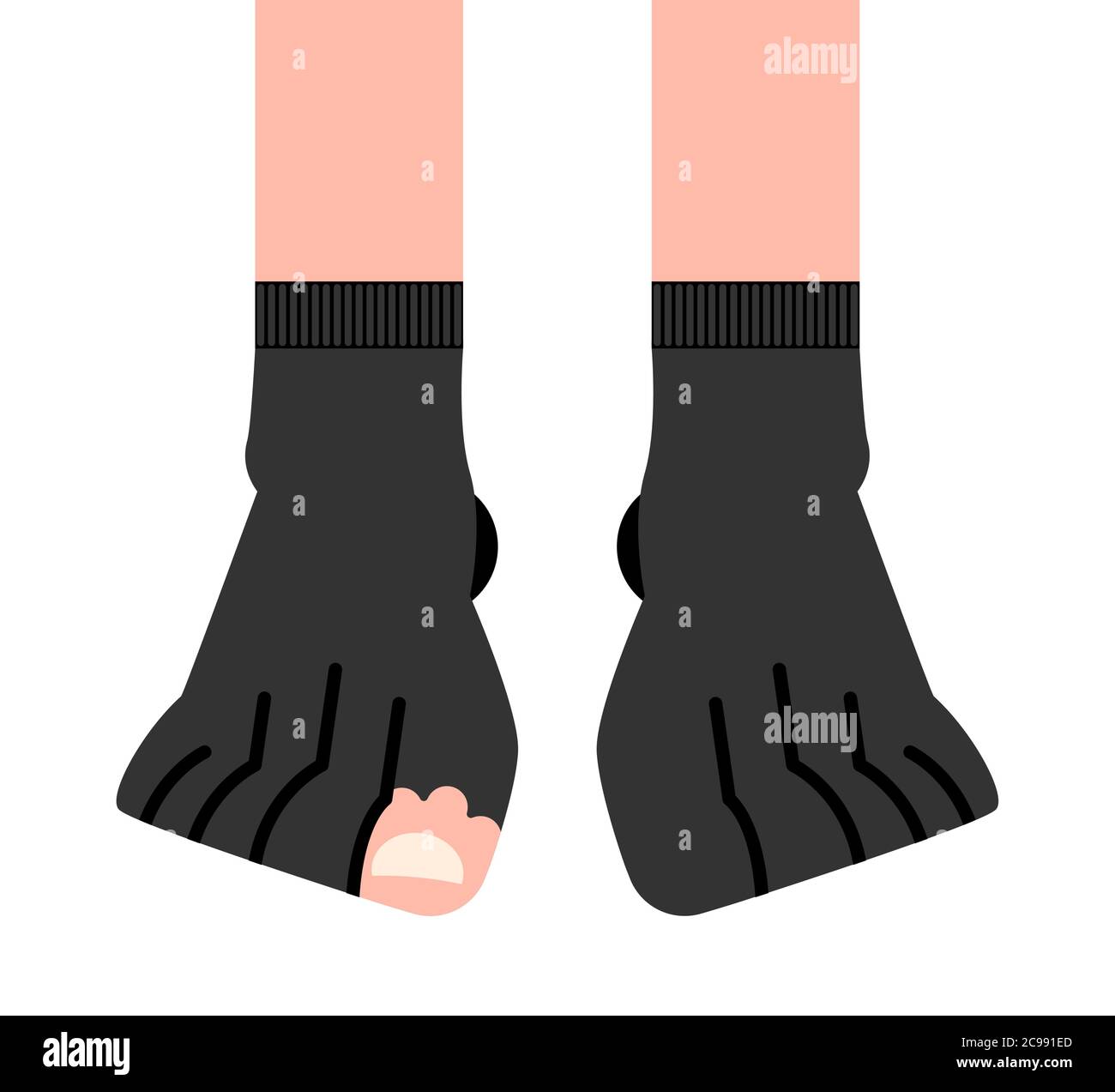Torn socks Stock Vector Images - Alamy