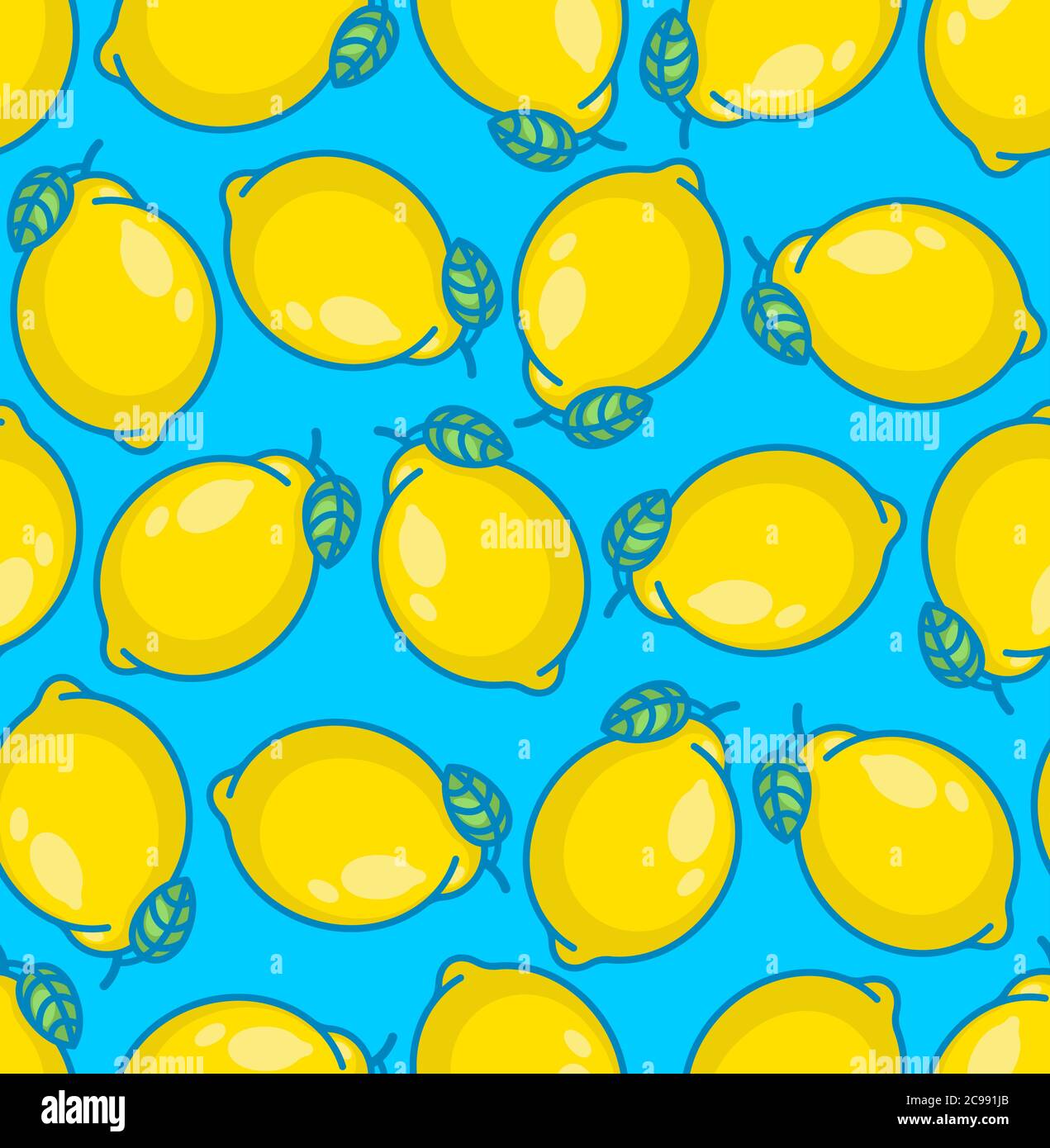 Lemon pattern seamless. Yellow fruit background. Baby fabric texture ...